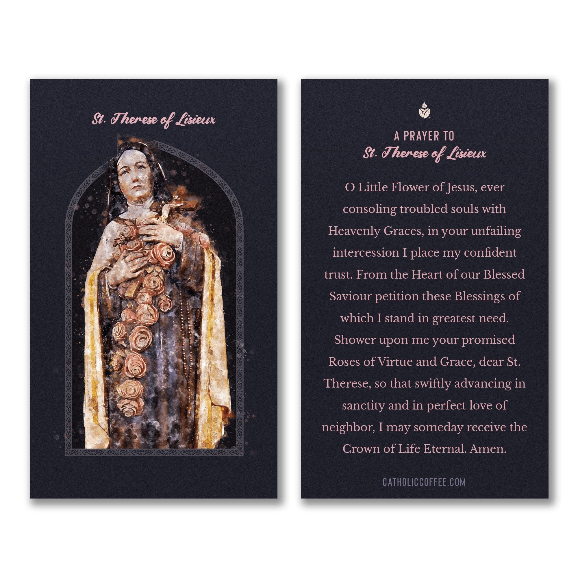 St. Therese of Lisieux Prayer Cards - Pack of 3 | Catholic Coffee®