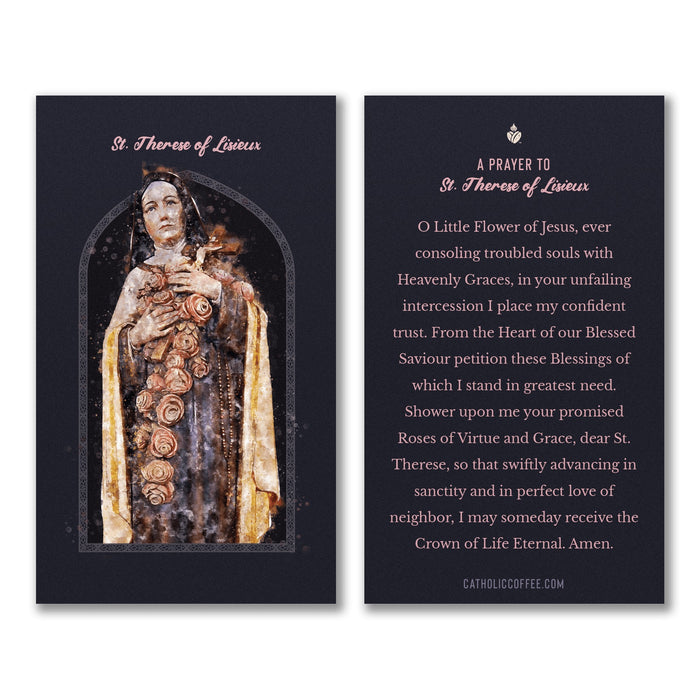 St. Therese of Lisieux Prayer Cards - Pack of 3 | Catholic Coffee®