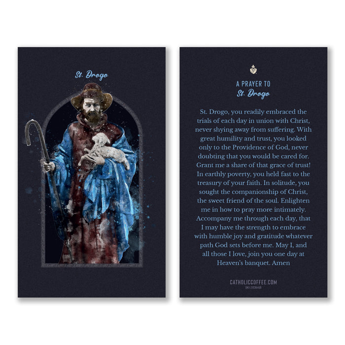 St Drogo Prayer Card - Pack of 3 | Catholic Coffee®