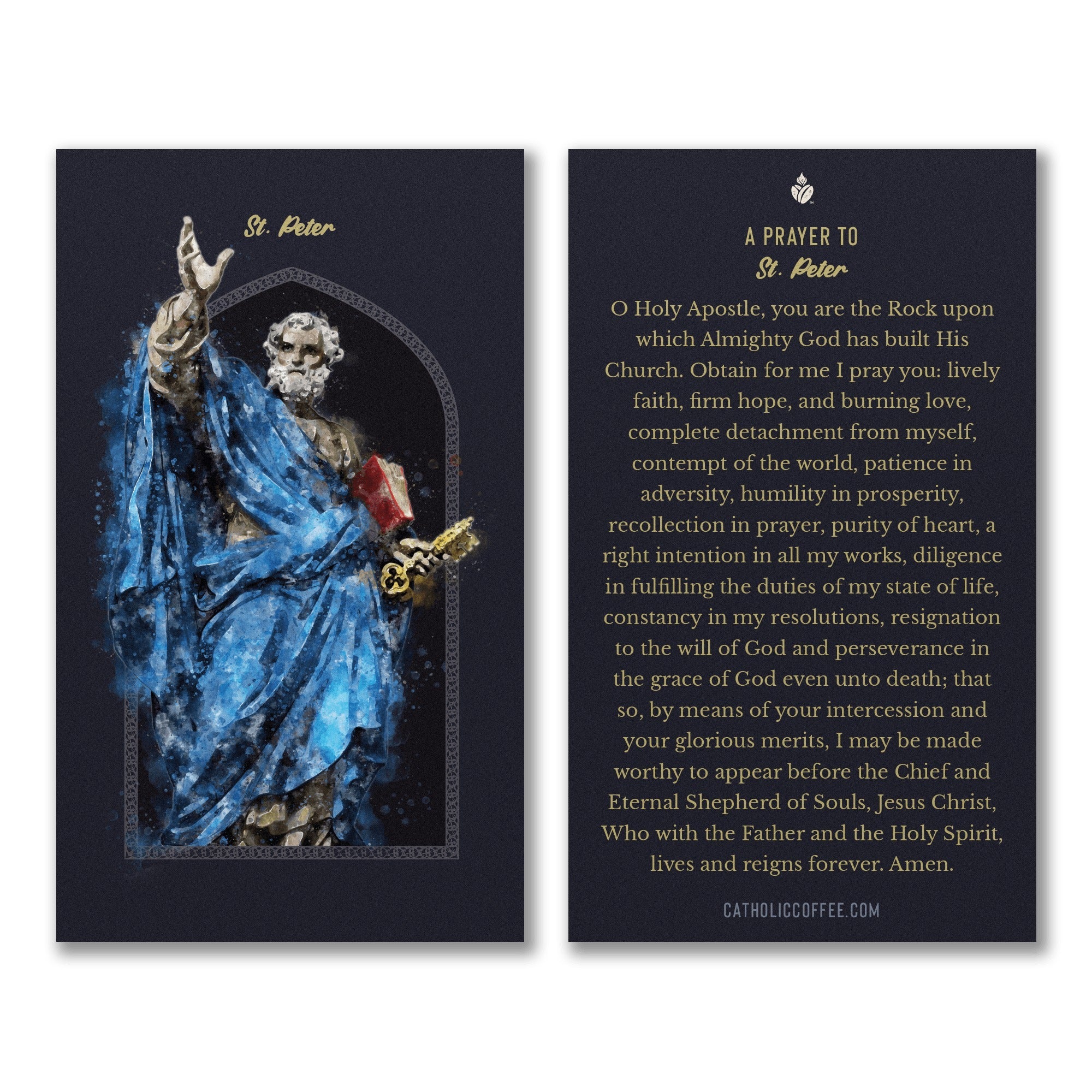 St. Peter Prayer Cards - Pack of 3 | Catholic Coffee®