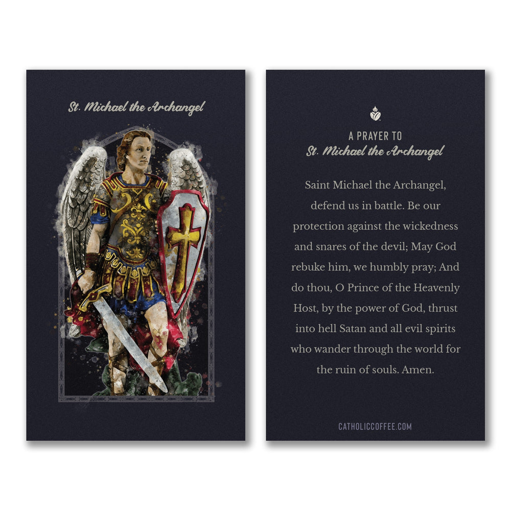 St. Michael the Archangel Prayer Card Pack of 3 | Catholic Coffee®